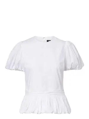 ROTATE BY BIRGER CHRISTENSEN Alix Peplum Top - White