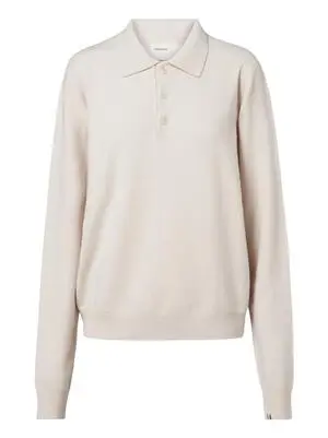 EXTREME CASHMERE X N°223 Be For Cashmere-blend Polo Sweater - White