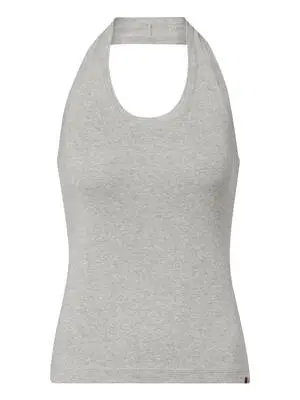 Extreme Cashmere Cotton And Cashmere Jersey Top - Grey