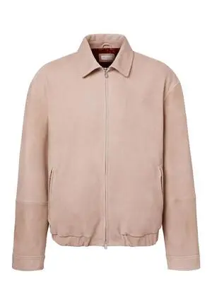 Brunello Cucinelli Suede Blouson Jacket - Beige