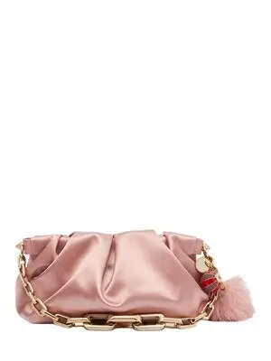 CHRISTIAN LOUBOUTIN Eva Small Crêpe Satin Clutch - Pink