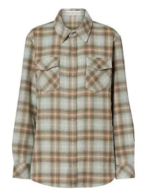 GOD'S TRUE CASHMERE Joy Tartan Cashmere Shirt - Green