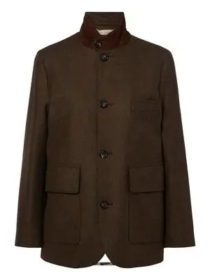 Loro Piana Wool And Cashmere Jacket - Brown