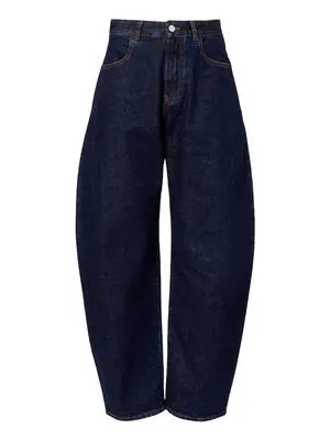 Alaïa Mid-rise Barrel-leg Jeans - Blue
