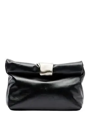 Staud Cuff Leather Clutch - Black