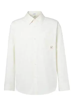 Loewe Anagram Cotton Twill Shirt - White
