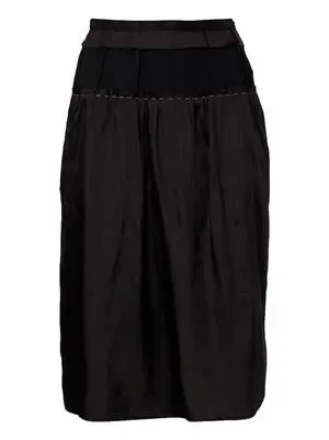 MAISON MARGIELA Paneled Midi Skirt - Black