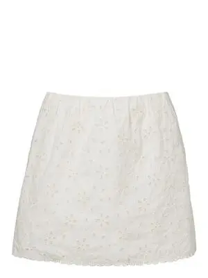 Posse Salma Embroidered Miniskirt - White