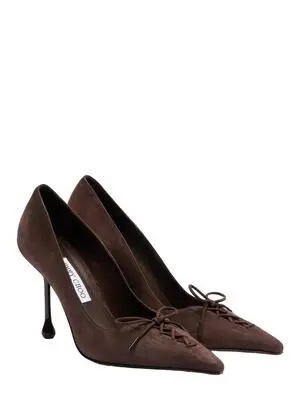 JIMMY CHOO Scarlett 95 Suede Pumps - Brown