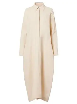 JIL SANDER Oversized Linen Shirt Dress - Pink