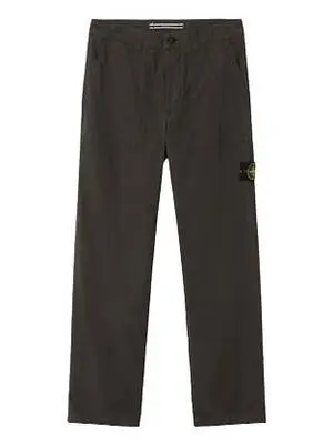 Stone Island Canvas Weave Organic Cotton Pant - Lead Grey