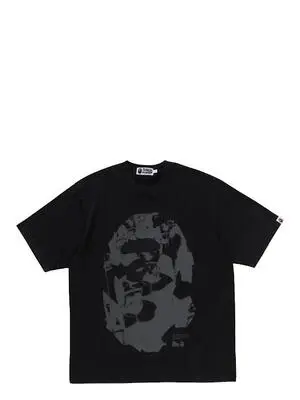 A BATHING APE Ape Head Heavy Washed Relaxed Fit Tee Shirt - Black