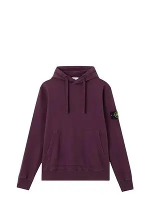 Stone Island Organic Cotton Fleece Hoodie 6100062 - Amaranth