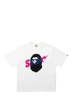 A BATHING APE X Spotify X Central Cee Ape Head Relaxed Fit Tee Shirt - White