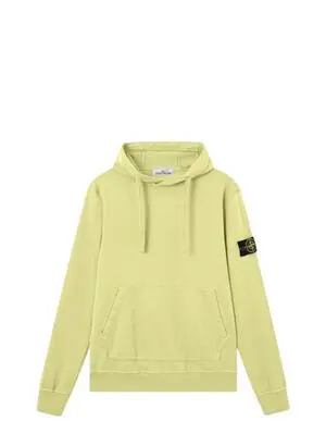 Stone Island Organic Cotton Fleece Hoodie 6100062 Fern