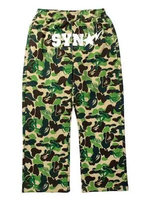 A BATHING APE X Spotify X Central Cee Camo Relaxed Fit Sweatpants - Green