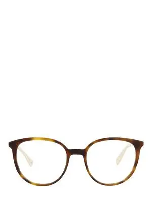 Gucci Round-frame Acetate Optical Frames - Havana Silver Transparent (gg1008o/30011759/003)