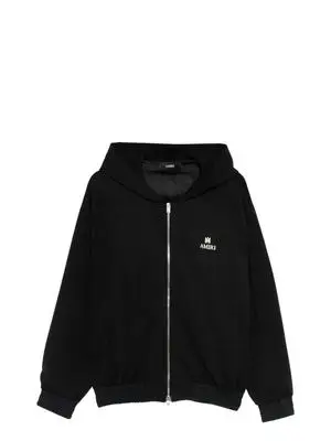 Amiri Logo Zip-up Hoodie - Black