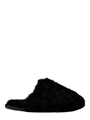Calvin Klein Faux-shearling Slippers - Black