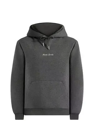 Manière De Voir Gustave Logo-embroidered Regular-fit Hoodie - Grey