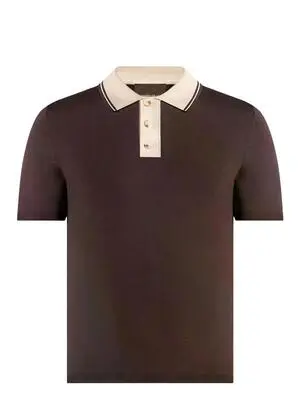 Manière De Voir Roux Contrast-detail Polo Shirt - Brown