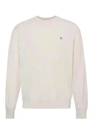 Calvin Klein Logo-detail Crew-neck Sweater - Neutrals