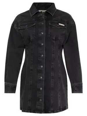 Calvin Klein Denim Shirt Mini Dress - Black