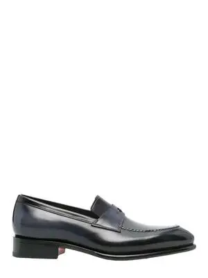 Santoni Leather Loafers - Blue
