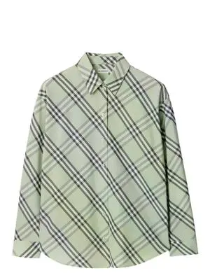 Burberry Check Cotton Shirt - Green