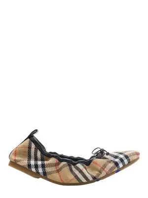 Burberry Check Bow Ballet Flats - Neutrals