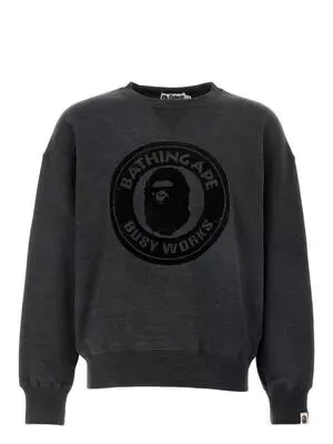 A BATHING APE Long-sleeve Graphic Sweater - Grey