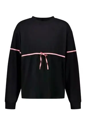 GMBH Ribbon-detail Long-sleeve T-shirt - Black