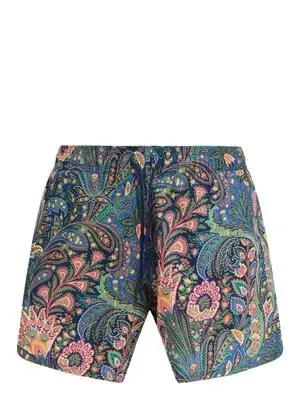 Etro Paisley-print Swim Shorts - Blue