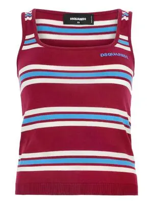 DSQUARED2 Striped Knit Tank Top