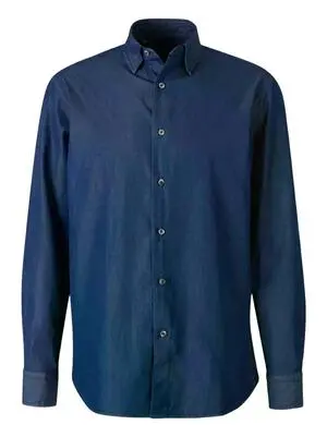 Brioni Classic Collar Buttoned Dress Shirt - Blue