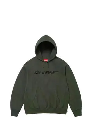 Supreme Embroidered Drawstring Hoodie - Green