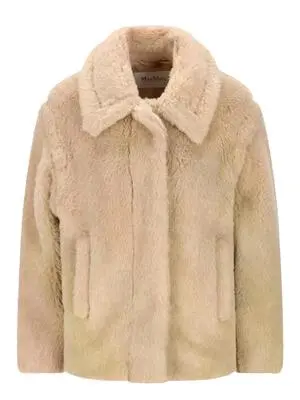 Max Mara Fur Pocket Jacket - Neutrals
