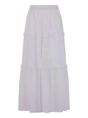 MARANT ETOILE Tiered Maxi Skirt - White