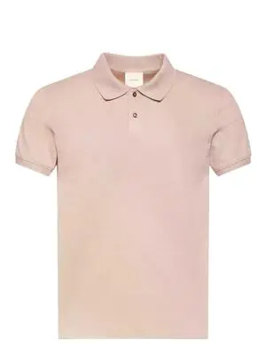 Calvin Klein Buttoned Embroidered-logo Polo Shirt - Neutrals