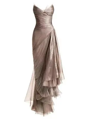 MARIA LUCIA HOHAN Jolie Pleated Dress - Neutrals