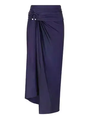 Rabanne Draped Midi Skirt - Purple