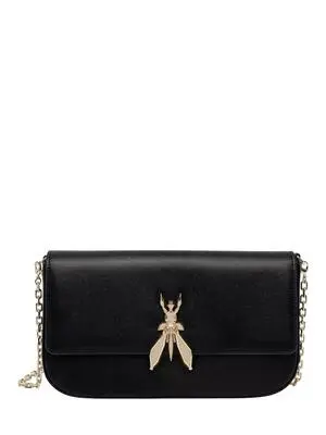 Patrizia Pepe Appliqué Chain Satchel - Black