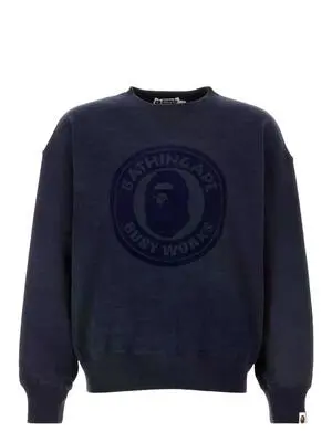 A BATHING APE Cotton Printed Sweater - Blue