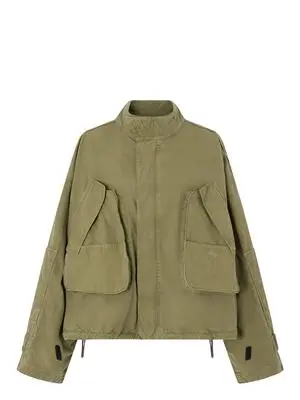 Attico Cotton Relaxed Jacket - Green