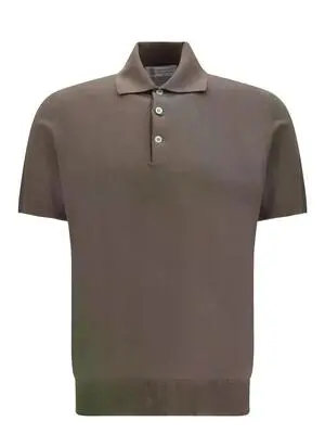 Brunello Cucinelli Short-sleeve Polo Shirt Brown