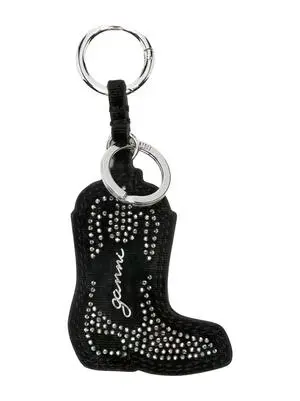 GANNI Boot-shape Keyring - Black