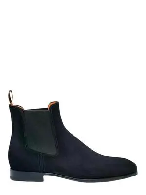 Santoni Suede Chelsea Boots - Blue