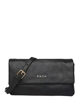 BIASIA Flap Shoulder Bag - Black