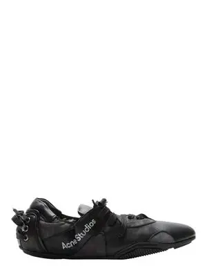 Acne Studios Leather Lace-up Sneakers - Black