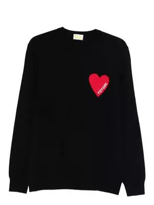 From Future Heart-motif Sweater - Black